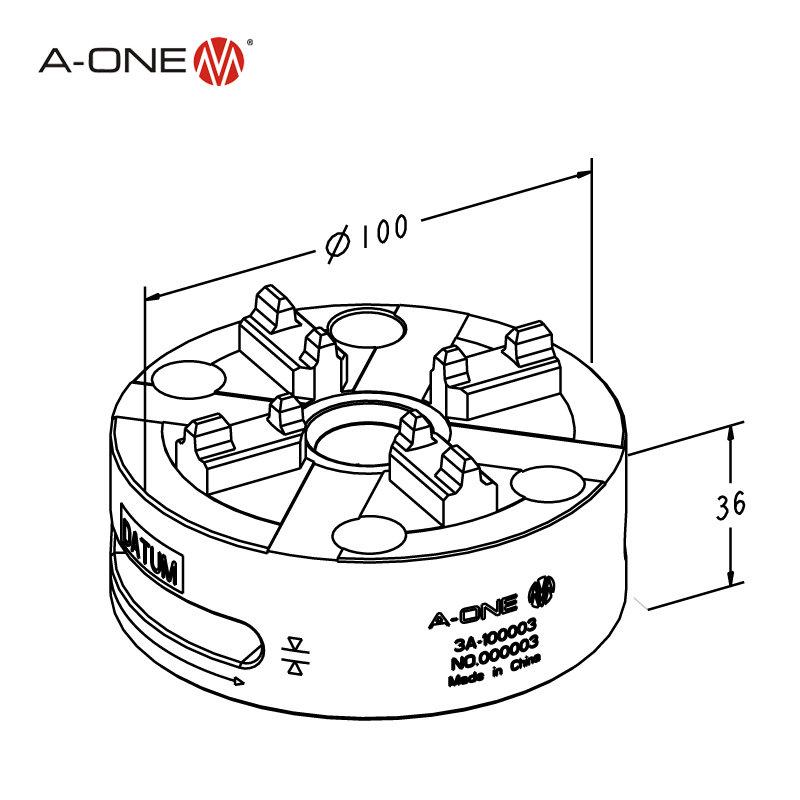 Quick chuck 100 P 3A-100003 - Buy precise cnc machine, 4 jaws chuck ...